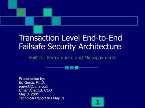 pdf transaction level end to end failsafe security architecture