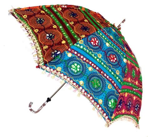 Multi Colored Indian Sari Parasol Large Wedding Parasol Decor
