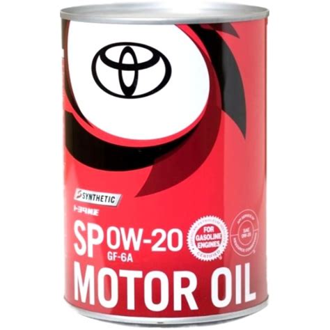 Моторное масло TOYOTA MOTOR OIL SP 0W 20 синтетическое 1 л купить в