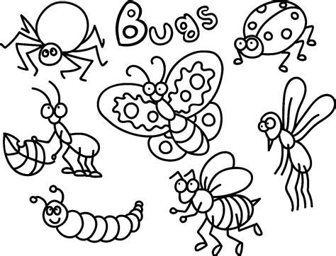 Ausmalbilder Insekten Drucken kostenlos für Kinder