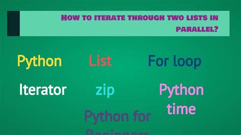 How To Iterate Through Two Lists In Parallel Youtube