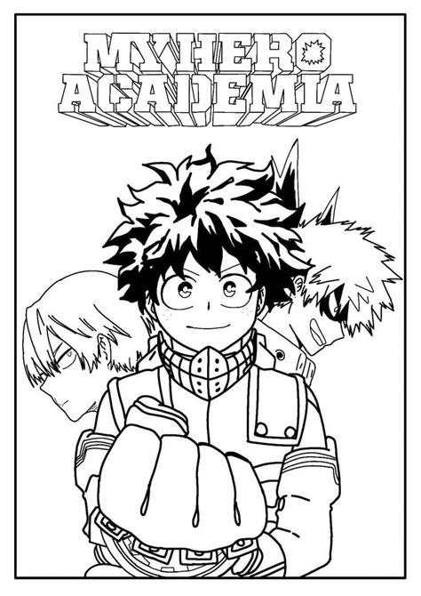 Druckversion Von My Hero Academia Ausmalbilder Kostenlos Herunterladen