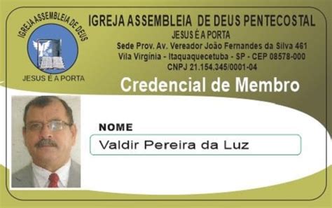 Crachás e Cordões Carteirinhas em pvc para Membros de Igrejas