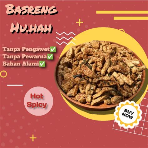 Jual Basreng Viral Hu Hah Cemilan Pedas Renyah Bakso Goreng Basreng