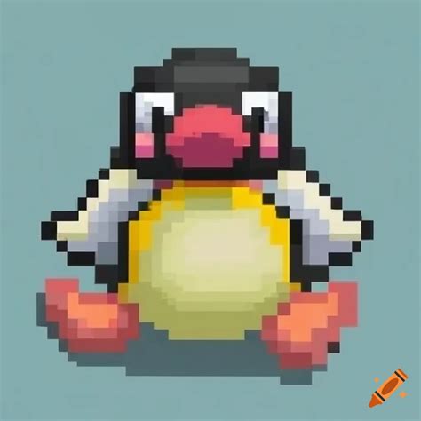 Pixel Art Of A Penguin