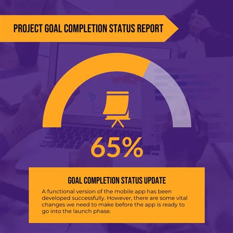 Goal Completion Gauge Chart Template Venngage