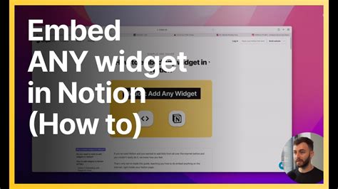 How To Embed Any Widget In Notion YouTube
