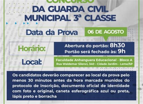 Concurso Guarda Civil Municipal 2023 Prefeitura Municipal De Leme