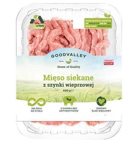 Mięso mielone z szynki wieprzowej Goodvalley kalorie kJ i wartości
