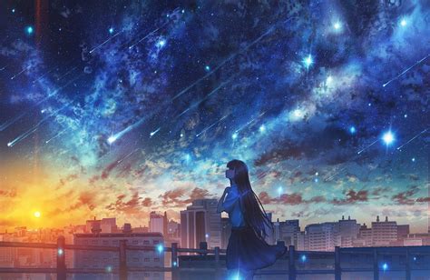 Anime City Sunset Wallpapers Wallpaper Cave