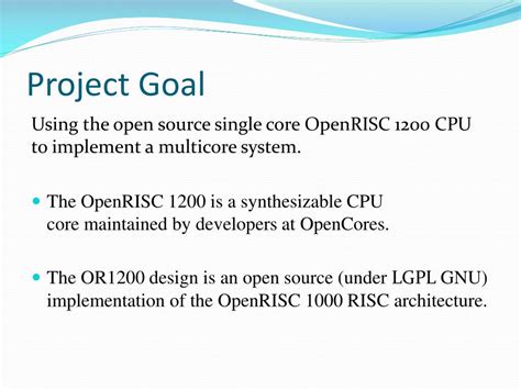 Ppt Implementing Multicore System Using Openrisc Powerpoint