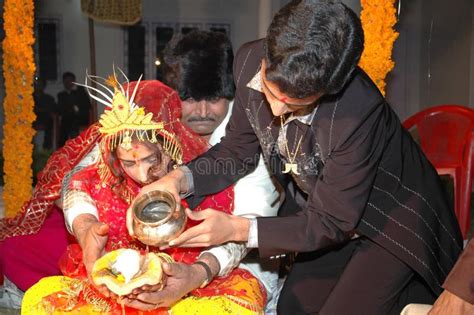 Indische Paare In Der Hochzeitskleidung Stockbild Bild Von Verfassung Männer 20007759