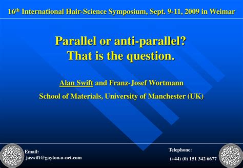 pdf parallel or antiparallel that is the question