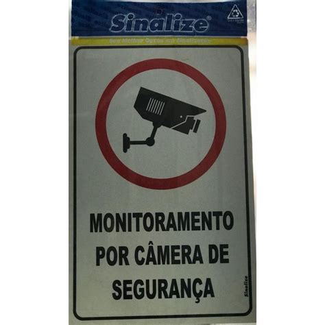 Placa Pvc X Monitoramento Por C Mera De Seguran A Submarino