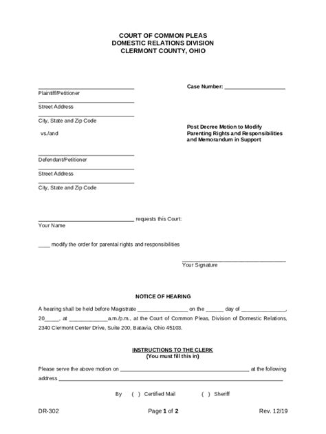 Post Decree Motion To Modify Doc Template PdfFiller