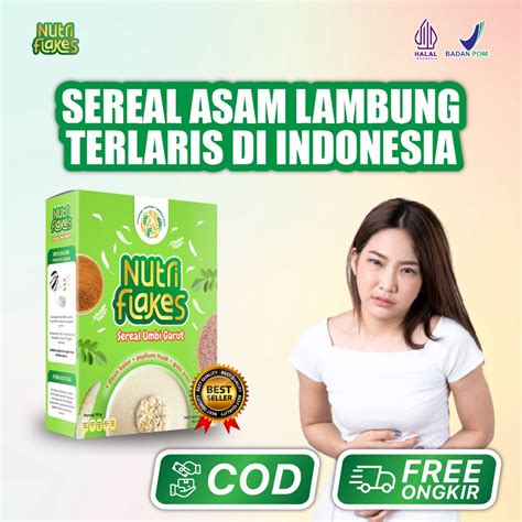 Jual Nutriflakes 1 Box Sereal Umbi Garut Psyllium Husk Membantu