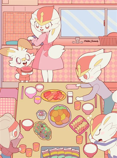 Scorbunny Cinderace And Raboot Pokemon Drawn By Kiki 431642