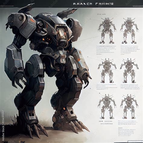 Portrait Of A Futuristic Robot Warrior An Artistic Abstract Cyberpunk