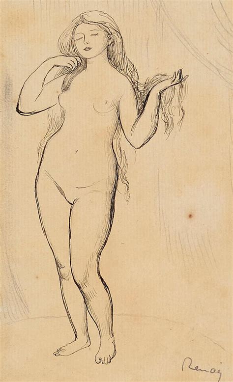Naked Woman Venus Drawing By Auguste Renoir Fine Art America