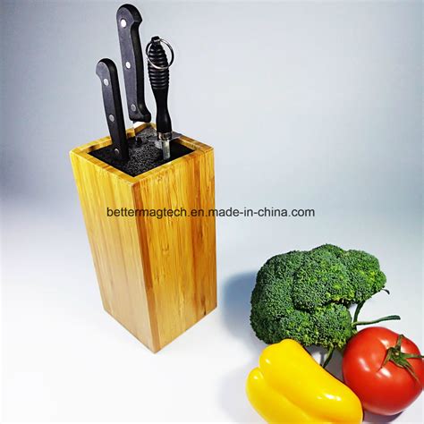 Bamboo Universal Knife Blocks With Removable Rods China Universal