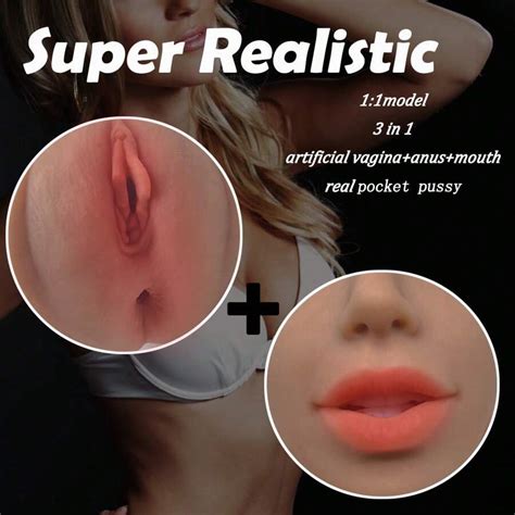 Boneca Sexy 3 em 1 Boca Vagina Ânus Masturbador Masculino Copo Plug