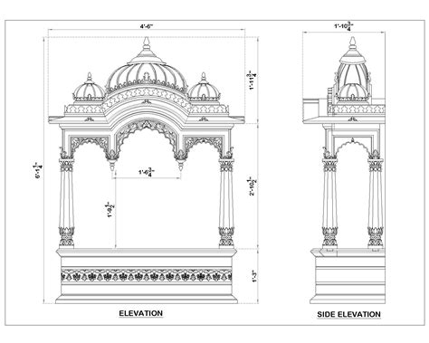 Mandir Home Temple Temple Drawing Modern Bungalow Exterior Ganpati