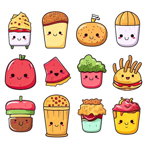 Easy Cute Food Drawings