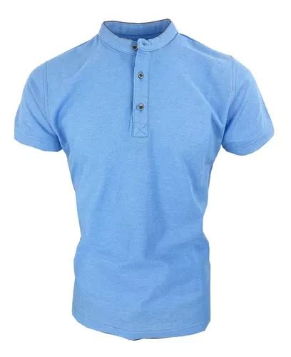 Playera Polo Cuello Mao Manga Corta Hombre Bazzotto Meses sin interés
