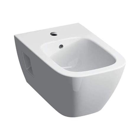 Geberit Selnova Square Semi Shrouded Wall Hung Bidet 1 Tap Hole