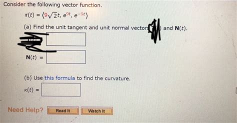 solved consider the following vector function r t v2t