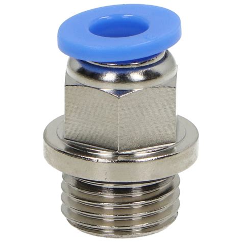 Złączka pneumatyczna wtykowa prosta do węża fi 6 mm G 1 4 GZ mosiądz