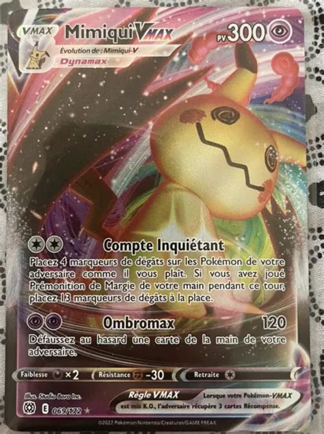 POKÉMON MIMIQUI VMAX EB09 Stars Étincelantes 069 172 Neuve FR EUR 8 99