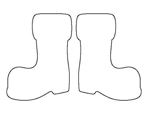 Santa Claus Boots Pattern Use The Printable Outline For Crafts