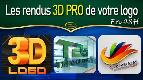 Je vais créer un rendu 3D magnifique et captivant de votre logo par