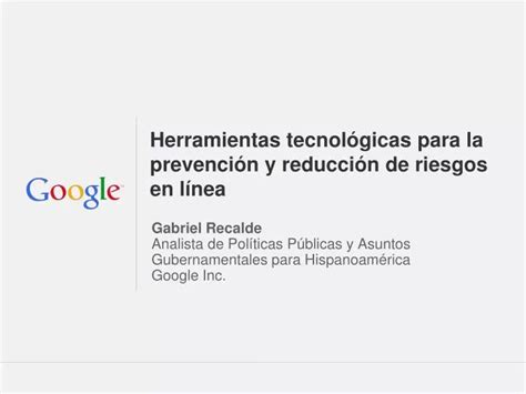 Ppt Herramientas Tecnol Gicas Para La Prevenci N Y Reducci N De