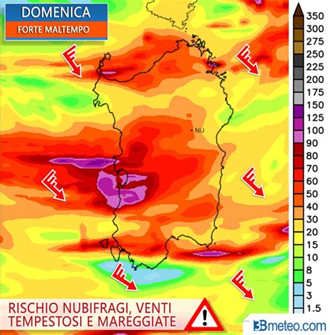 Meteo FORTE MALTEMPO In Arrivo Sulla Sardegna Dettagli 3B Meteo