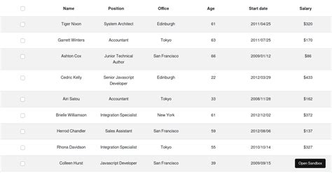 Mdbreact Datatable Codesandbox