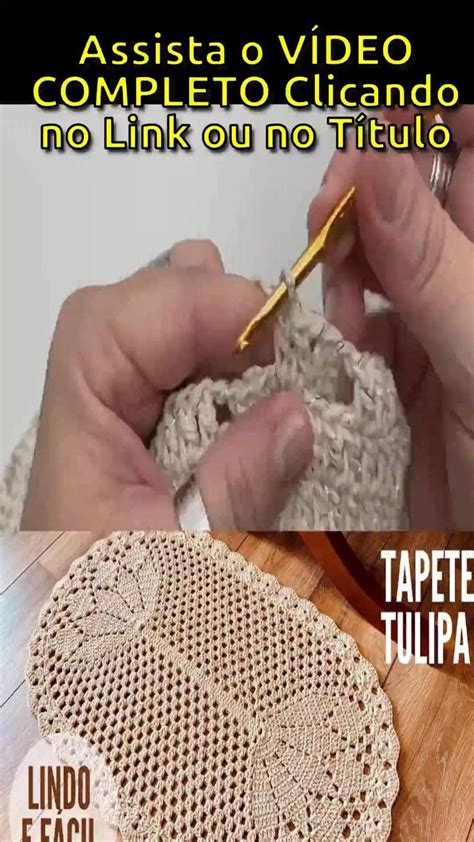 Tapete Oval Em Croch Lindo E F Cil De Fazer Tapete Tulipa Por