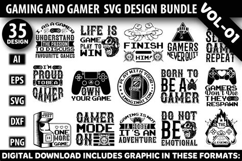 Gaming And Gamer Svg Design Bundle By Pacific Store TheHungryJPEG