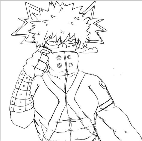 Coloriage Katsuki Bakugo dans My Hero Academia télécharger et