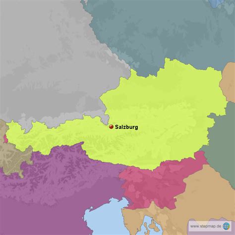 StepMap Salzburg Landkarte für Österreich