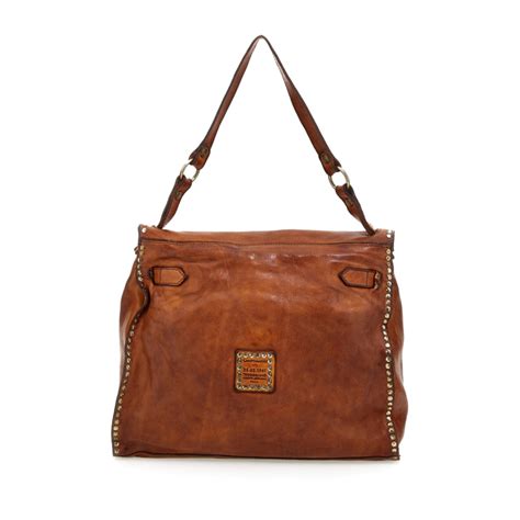 Borsa Monospalla Kura Cognac Campomaggi