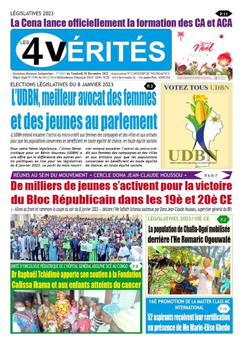 Catégorie La Une Les 4 VERITES