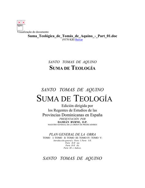 Suma Teológica de Tomás de Aquino