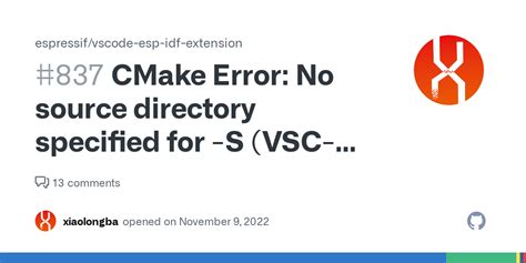 CMake Error No Source Directory Specified For S VSC 1004 Issue