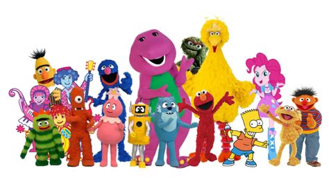 Sesame Street Educational Puppets And Colorful Mascots Clipart Png All