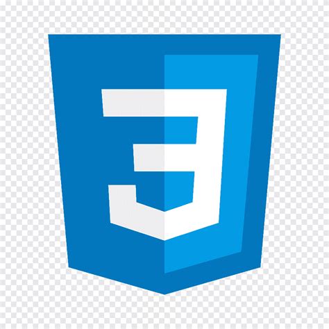 Logotipo De Forma De Escudo Blanco Y Azul Hojas De Estilo En Cascada
