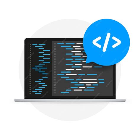 premium vector software development programming coding vector concept