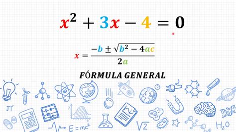Ecuación cuadrática por fórmula general YouTube