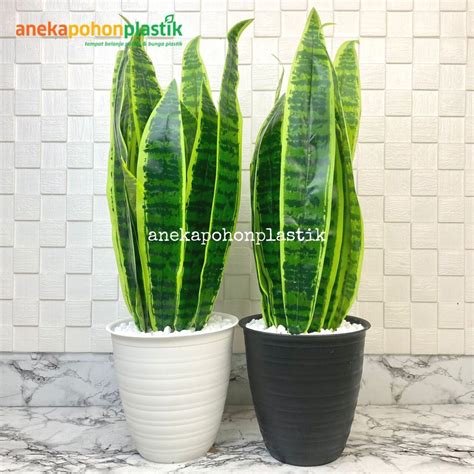 Jual Pohon Hias Daun Lidah Mertua X16 Plastik Artificial Pot Tawon